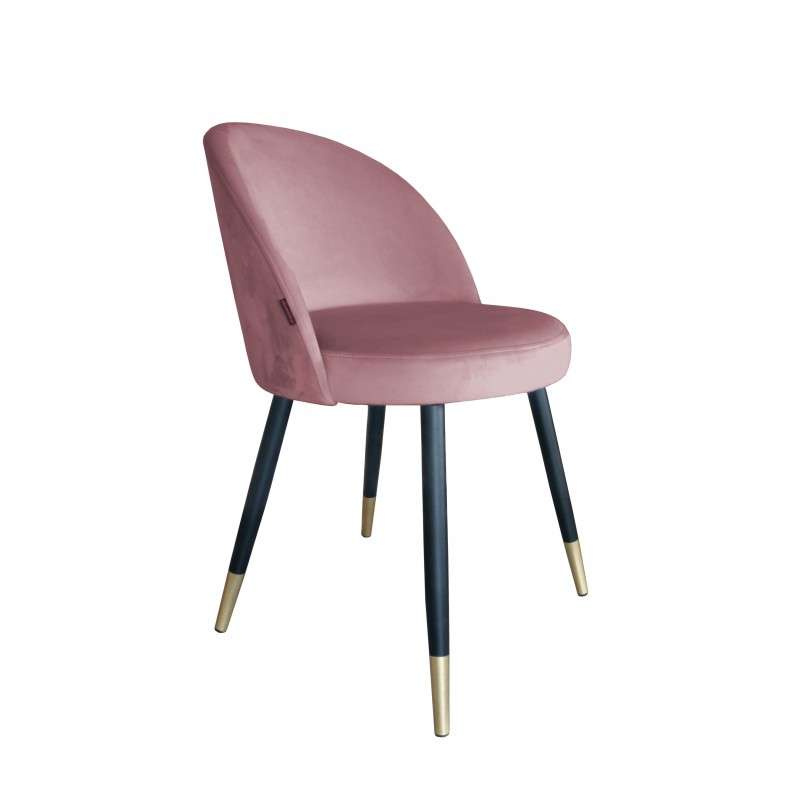 Coral upholstered CENTAUR chair material MG-58 with golden leg Różowy ...