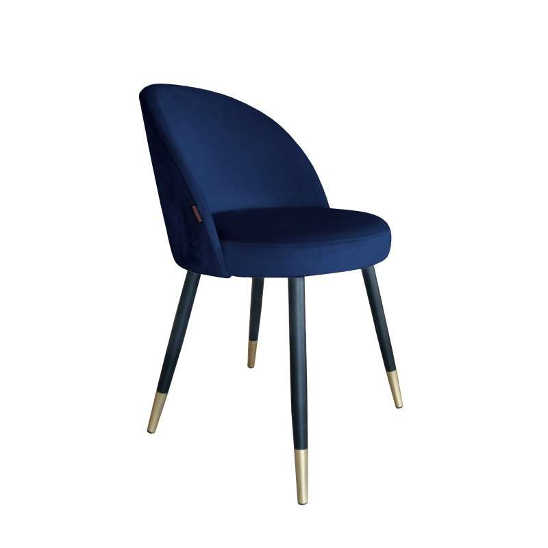 Blue upholstered CENTAUR chair material MG-16 with golden leg Niebieski ...